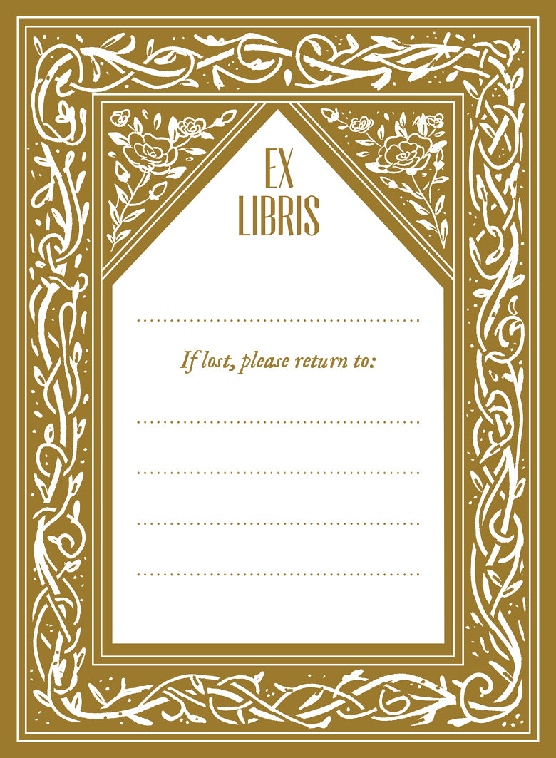 Tangled vines self adhesive bookplates – Fleur & Fable