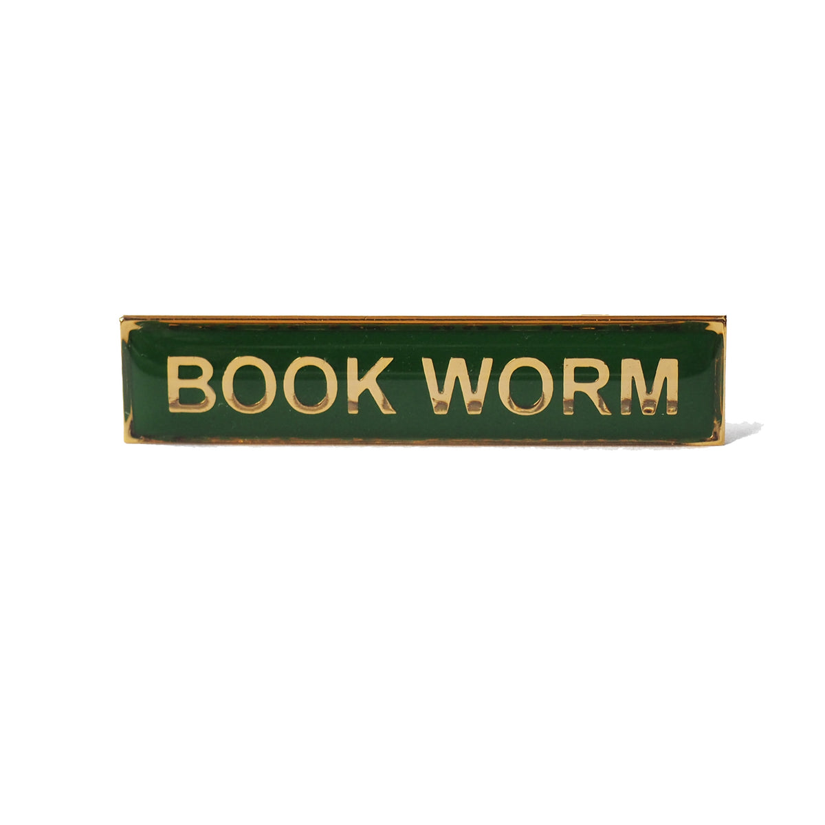 Book Worm - Enamel Title Badge – Fleur & Fable