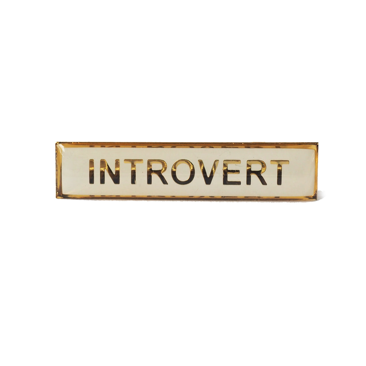 Introvert - Enamel Title Badge – Fleur & Fable