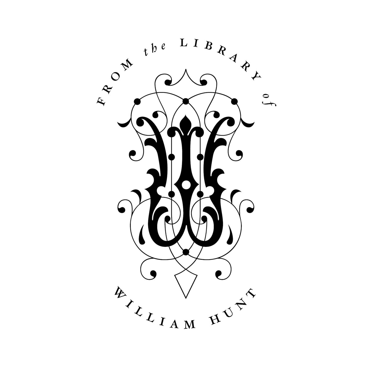 Victorian - Personalised Bookplate Rubber Stamp | Fleur & Fable